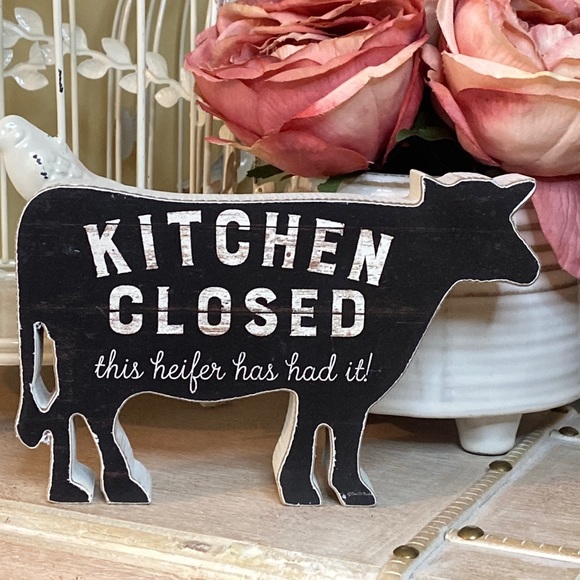 Accents | New Modern Rustic Farmhouse Wood Country Farm Cow Kitchen ...